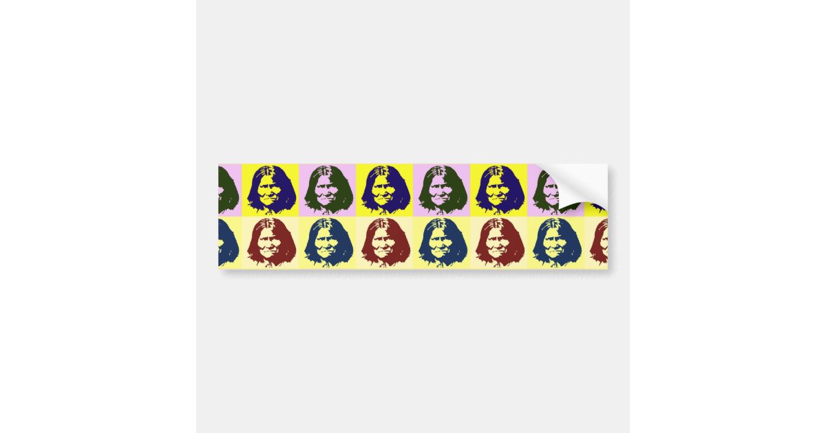Pop Art Geronimo Bumper Sticker | Zazzle