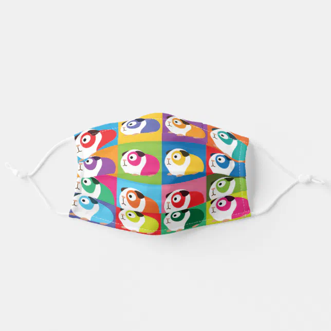 Pop Art Guinea Pigs Adult Cloth Face Mask | Zazzle