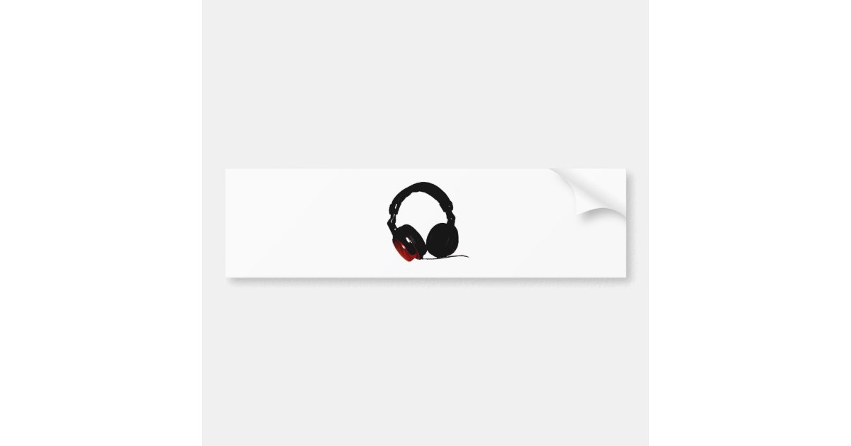 Pop Art Headphone Bumper Sticker | Zazzle