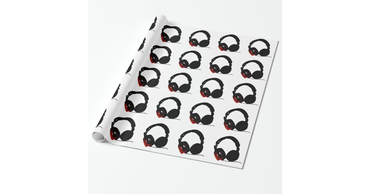 Pop Art Headphone Wrapping Paper | Zazzle