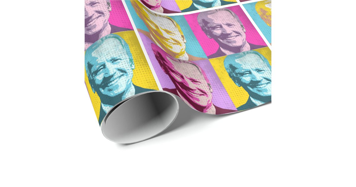 Pop Art Joe Biden Wrapping Paper | Zazzle