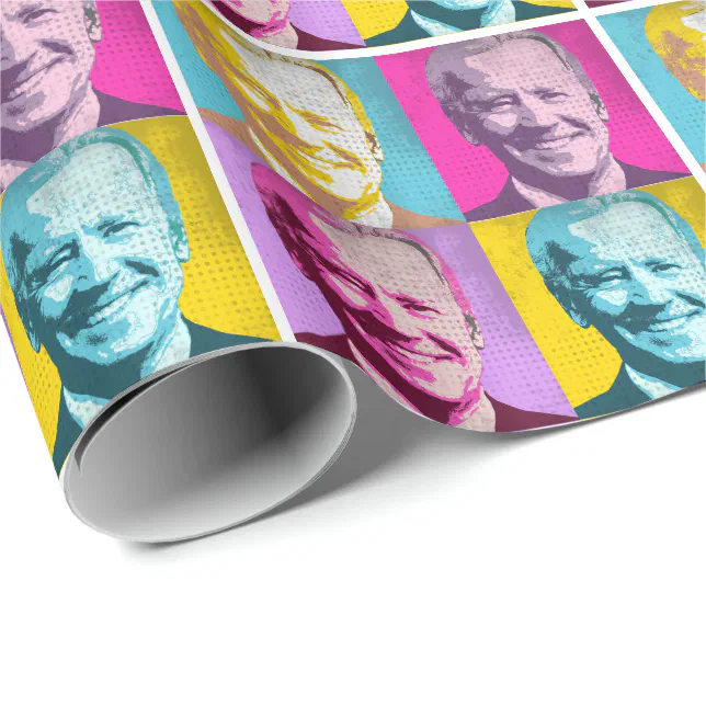 Pop Art Joe Biden Wrapping Paper | Zazzle