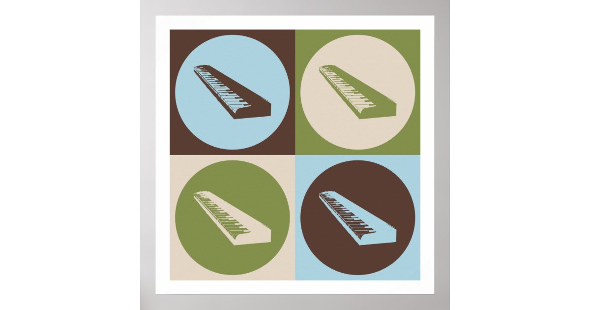 Pop Art Keyboard Poster | Zazzle