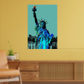Pop Art Lady Liberty Poster | Zazzle