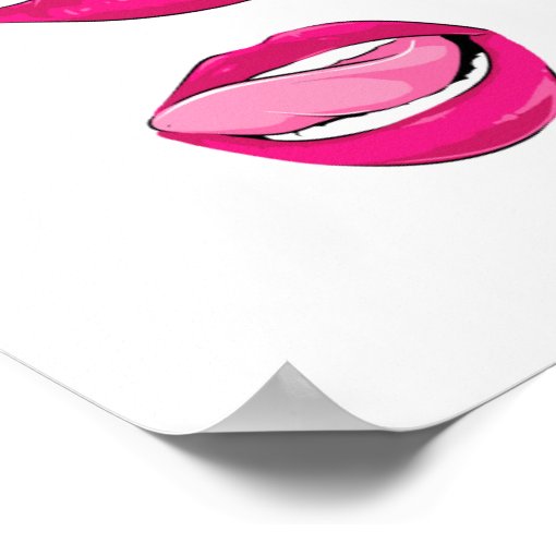 Pop art lips poster | Zazzle