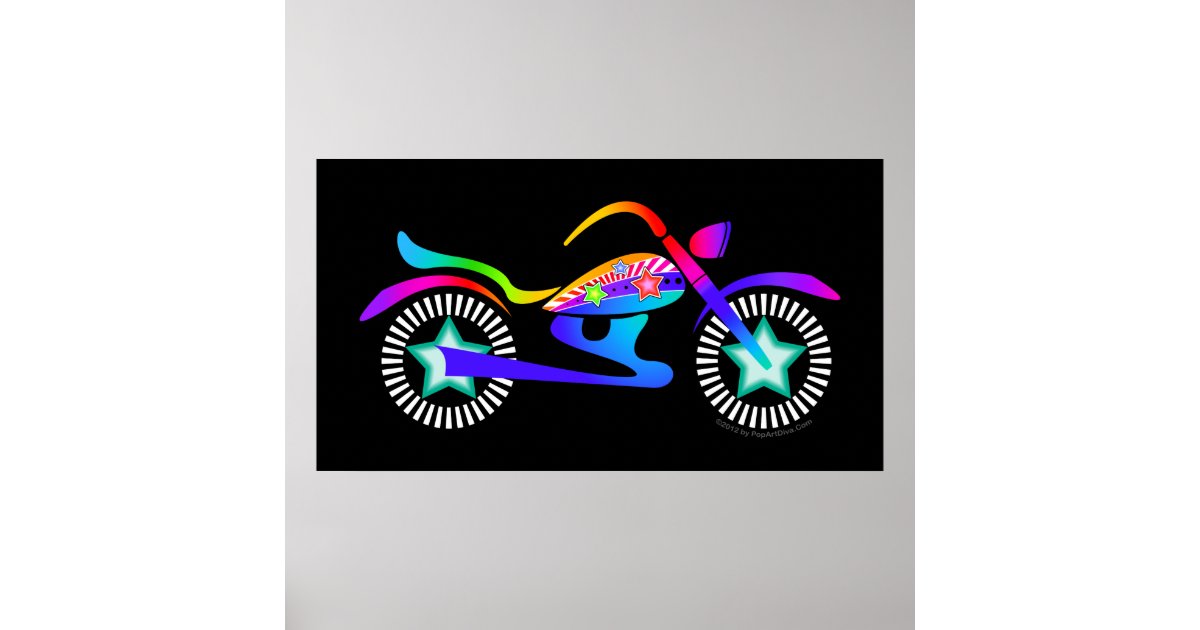 Pop Art MOTORCYCLE POSTER | Zazzle
