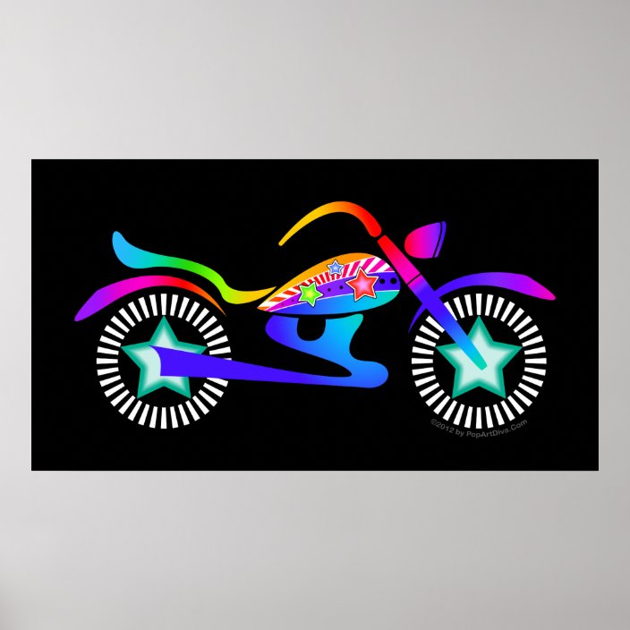 Pop Art MOTORCYCLE POSTER | Zazzle.com