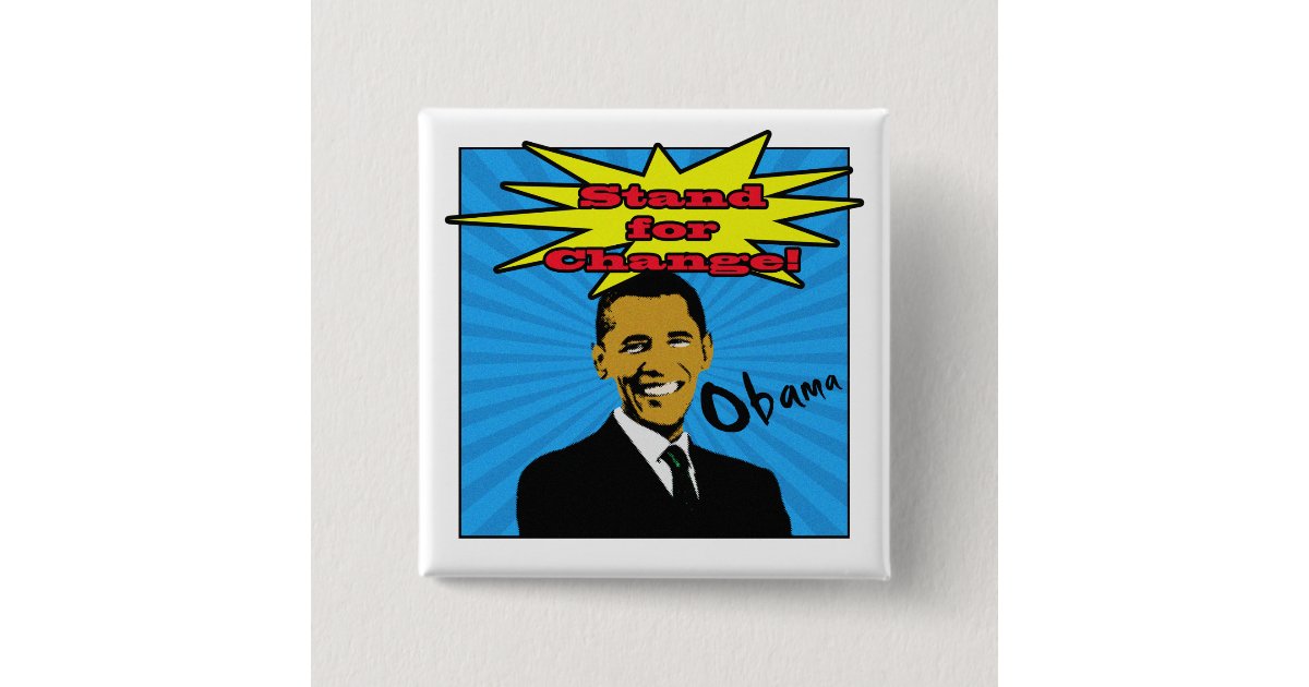 Pop Art Obama Button | Zazzle
