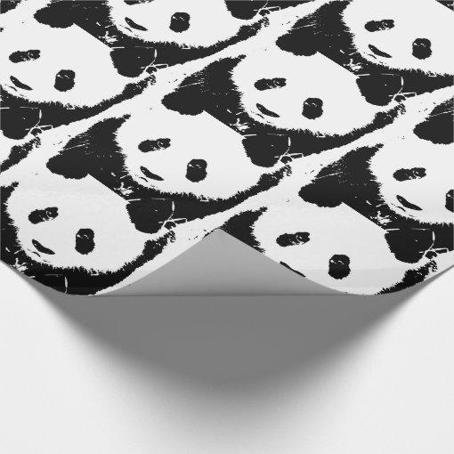 Pop Art Panda Christmas Gift Wrap | Zazzle