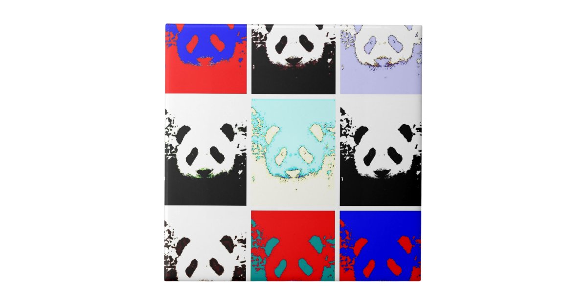 Pop Art Panda Tile | Zazzle
