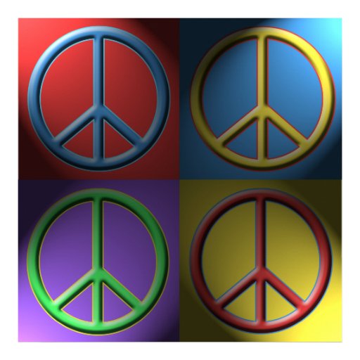 Pop Art Peace Sign Poster | Zazzle