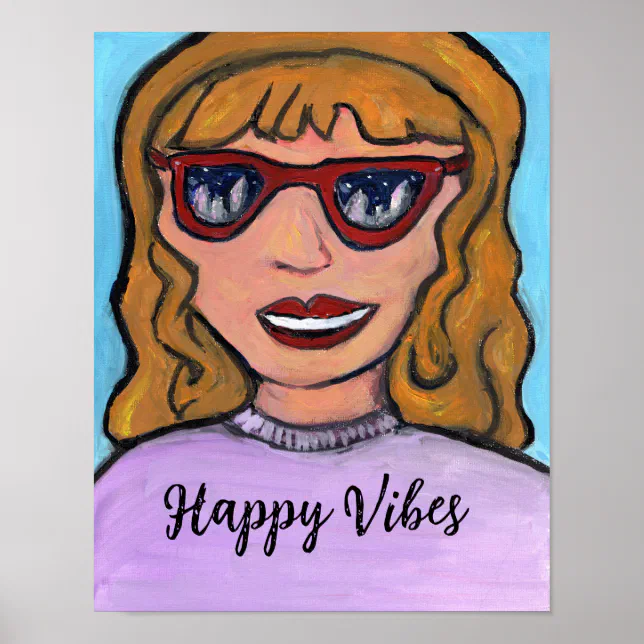 Pop Art Preppy Cartoon Girl Unique Teen Fun Poster | Zazzle