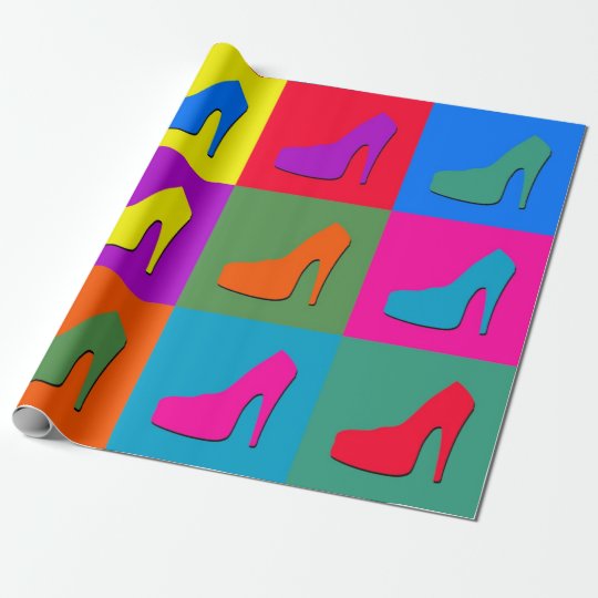 Pop art shoes wrapping paper | Zazzle.com