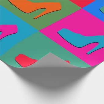 Pop art shoes wrapping paper | Zazzle
