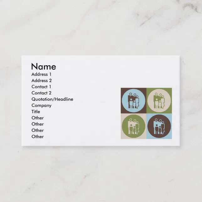 Pop Art Social Work Business Card | Zazzle