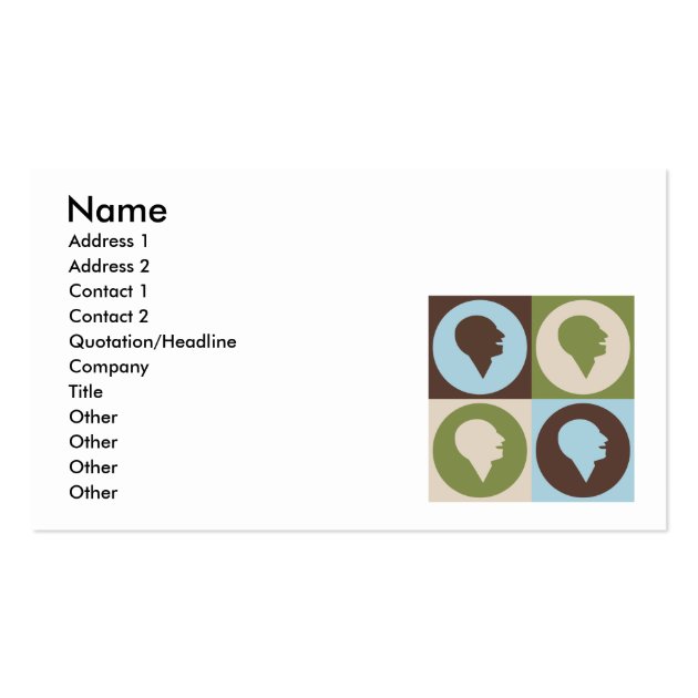 Pop Art Speech-Language Pathology Business Card Template