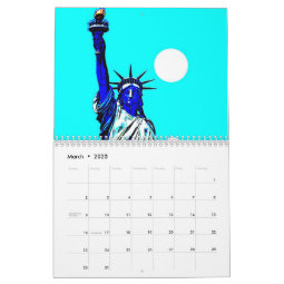 Pop Art Statue of Liberty Calendar | Zazzle