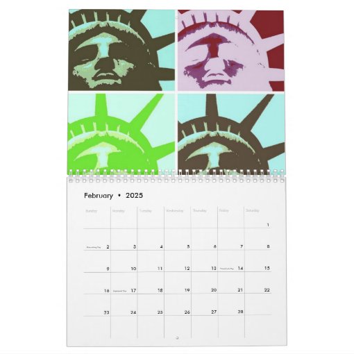 Pop Art Statue of Liberty Calendar | Zazzle