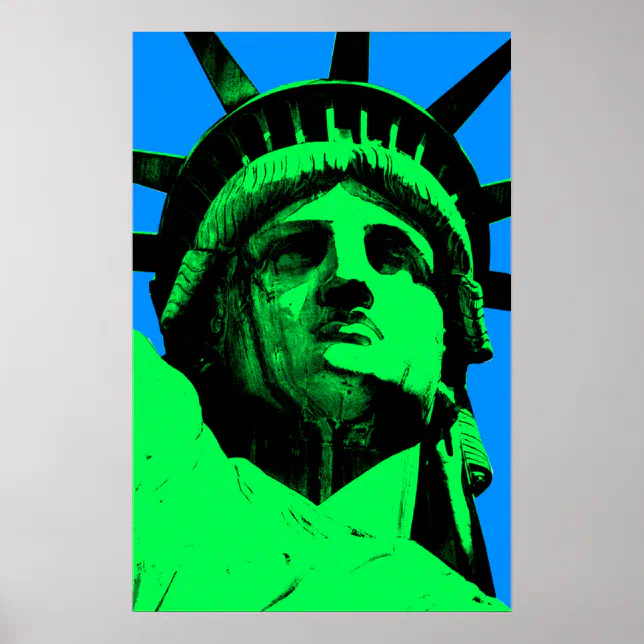Pop Art Statue of Liberty Poster | Zazzle