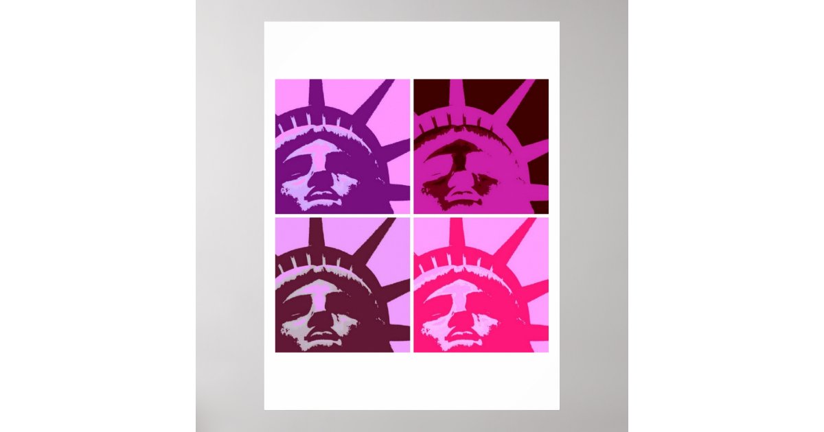 Pop Art Statue of Liberty Poster | Zazzle