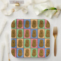 Pop Art Style Potato Paper Plates | Zazzle