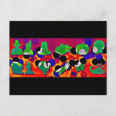 Pop Art Thanksgiving Silhouettes Holiday Postcard | Zazzle