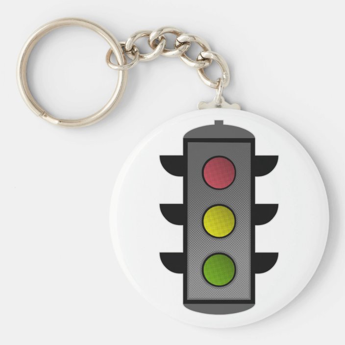 Pop Art Traffic Light Keychain | Zazzle.com
