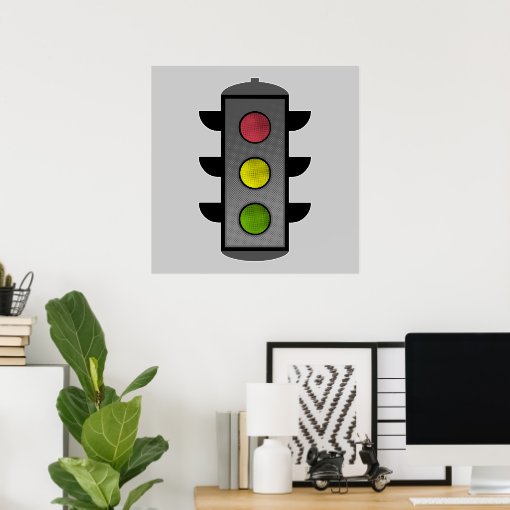 Pop Art Traffic Light Poster | Zazzle