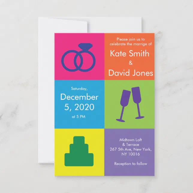 Pop Art Wedding Invitation | Zazzle
