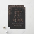 pop clink fizz bronze holiday party invitation | Zazzle