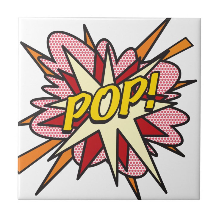 POP Fun Retro Comic Book Pop Art Ceramic Tile | Zazzle
