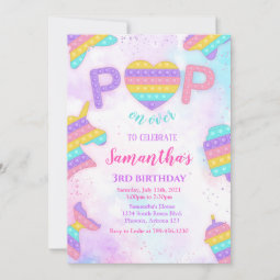 Pop It Birthday Invitation | Zazzle