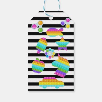 Pop It Birthday Invitation, Pop Fidget Invitation, Gift Tags | Zazzle