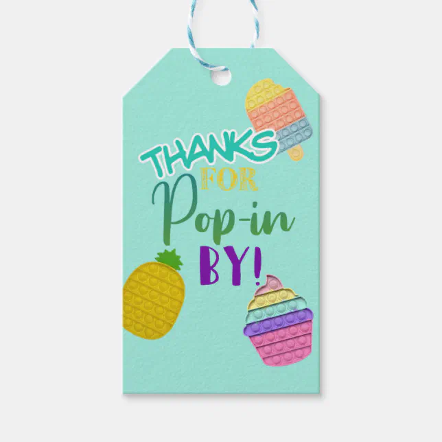 Pop It Bubble Fidget Toy Birthday Gift Tags | Zazzle