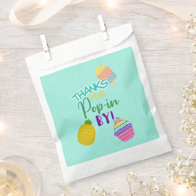 Pop It Bubble Fidget Toy Birthday Gift Tags Favor Bag | Zazzle