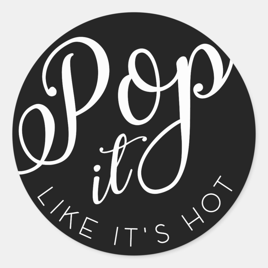 Pop it like it's hot Popcorn Bag Sticker | Zazzle