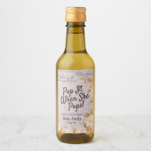 Pop It When She Pops Elegant Floral Paris Wine Label | Zazzle