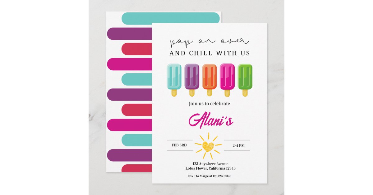 Pop On Over Invitation | Zazzle