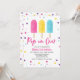 Pop on Over Rainbow Ice Pop Summer Birthday Invitation | Zazzle