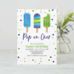 Pop On Over Summer Birthday Invitation | Zazzle