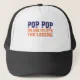 Pop Pop (Orange Blue) Trucker Hat | Zazzle