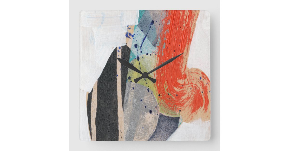 Pop Quirk I Square Wall Clock | Zazzle