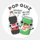 Pop Quiz Funny Soda Pop Pun Classic Round Sticker | Zazzle