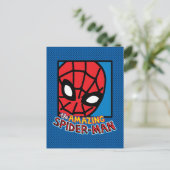 Pop Spider-Man Block with Logo Postcard | Zazzle