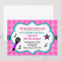 Pop Star Birthday Invitation Rock Star Girl | Zazzle