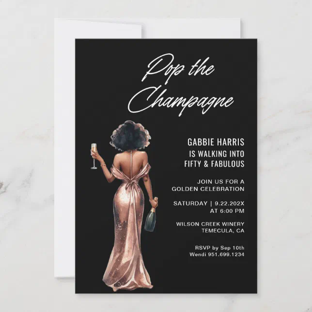 Pop the Champagne Birthday Party Invitation | Zazzle