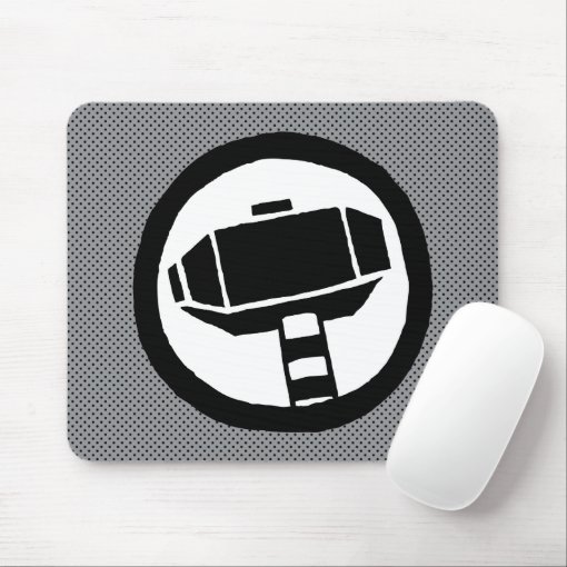 Pop Thor Hammer Icon Mouse Pad | Zazzle