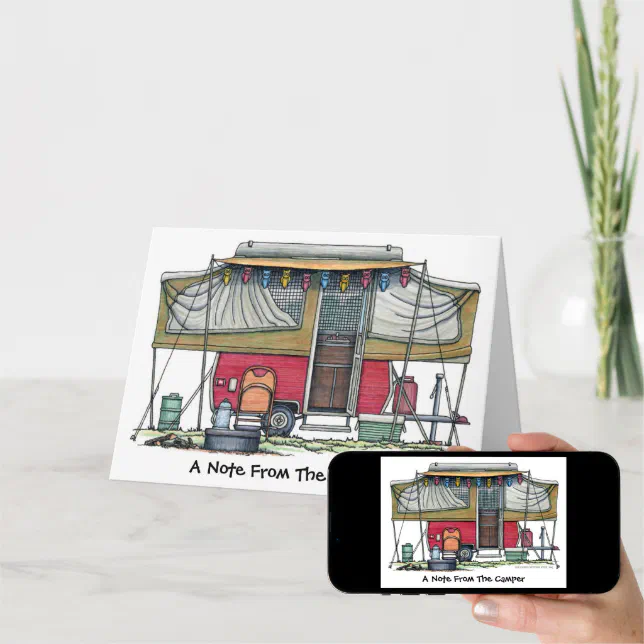 Pop Up Camper Trailer Note Cards | Zazzle