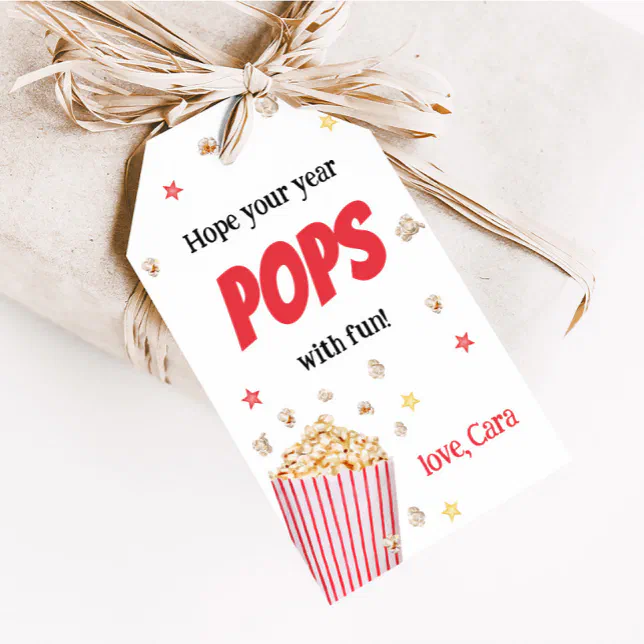 Popcorn Back to School Favor Tags | Zazzle