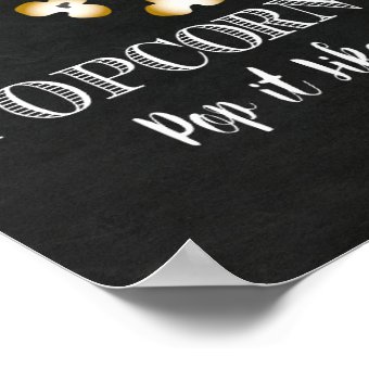 Popcorn Bar Sign - Pop it Like it's Hot | Zazzle